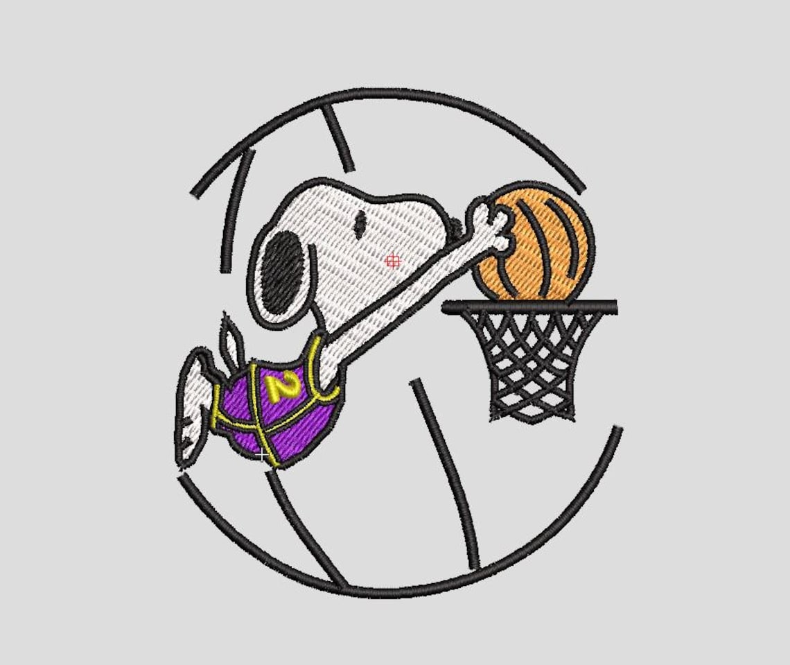 Snoopy Lakers Embroidery - Etsy