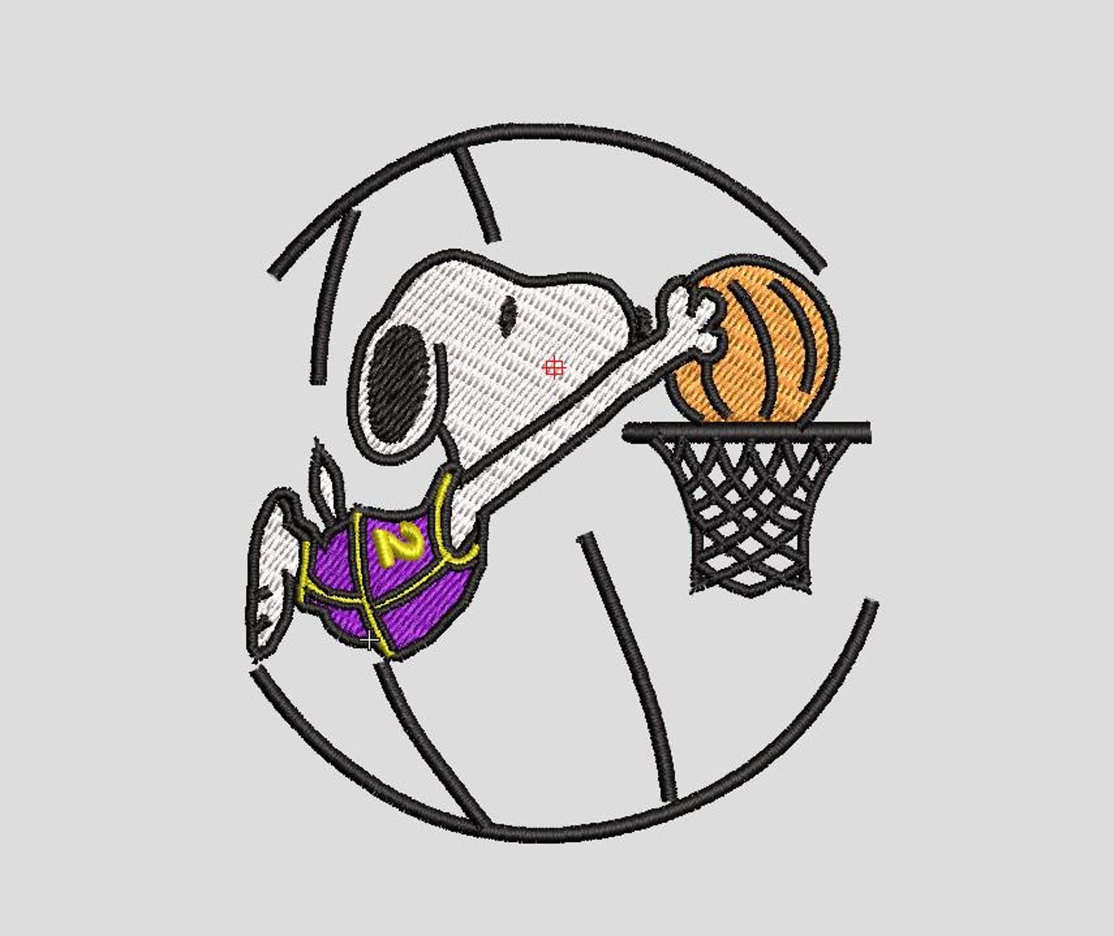 Snoopy Lakers Embroidery - Etsy