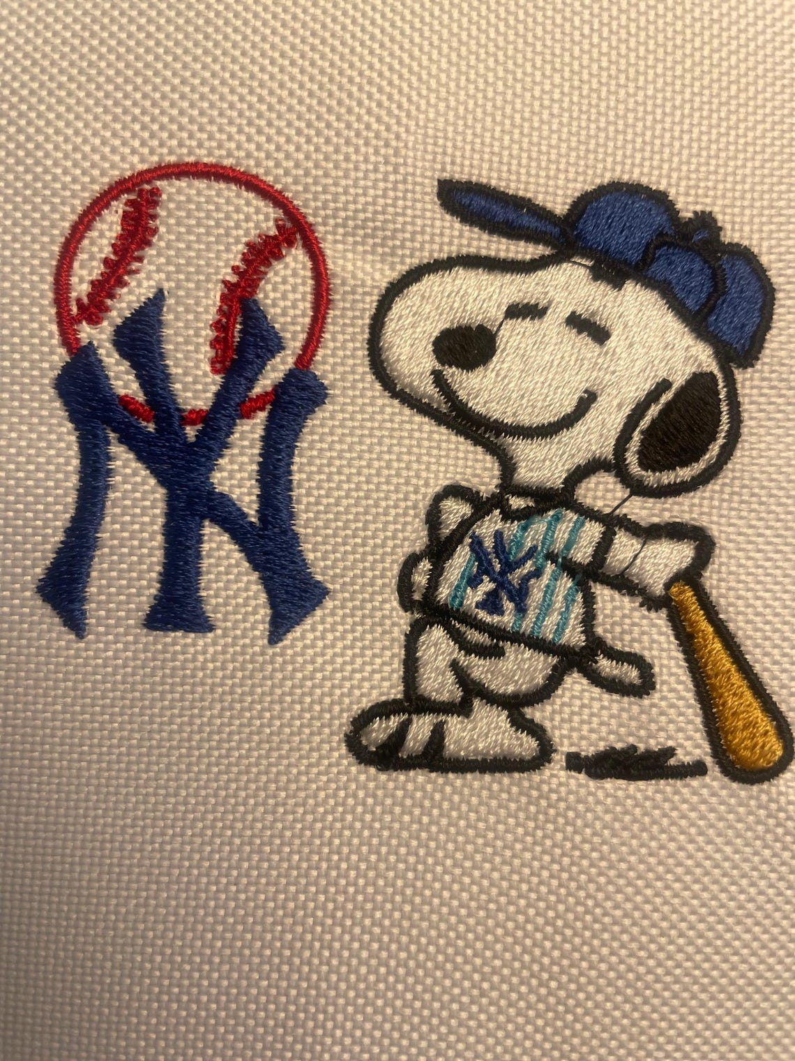 Snoopy Yankees Insignia Embroidery - Etsy