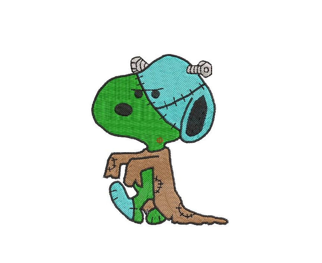 Snoopy Dressed as Frankenstein Embroidery - Etsy