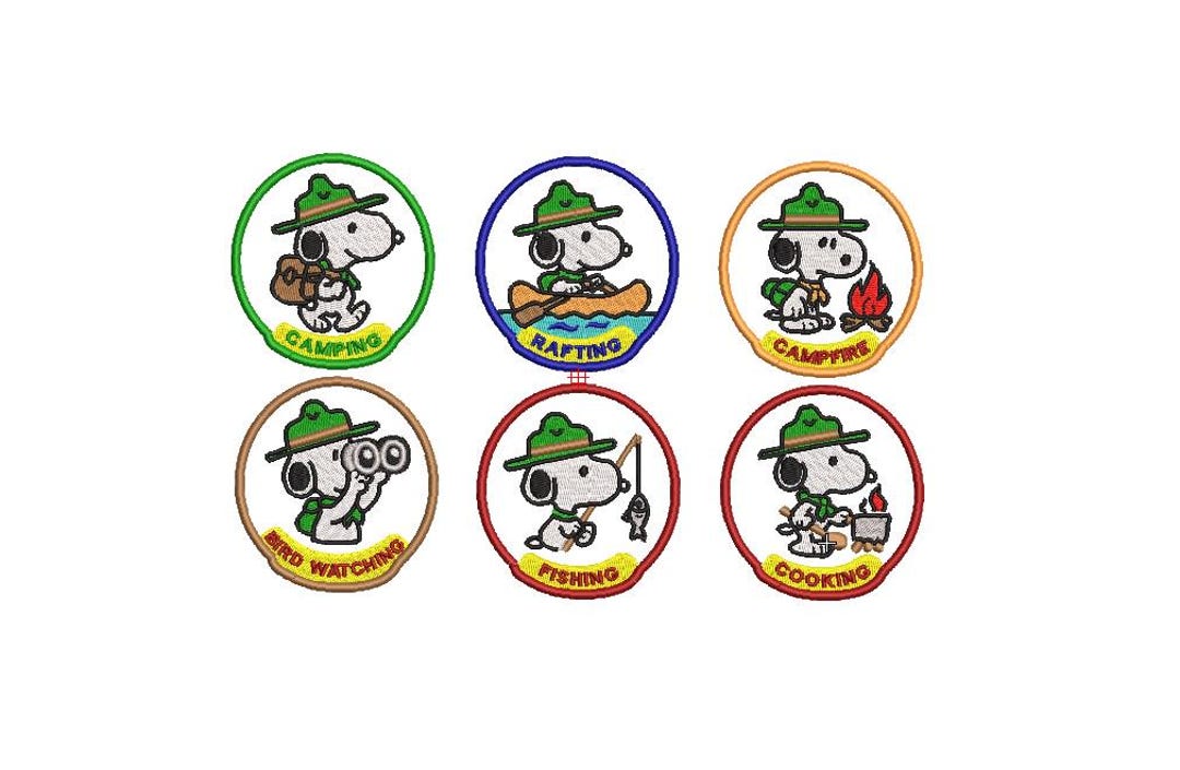 Snoopy Scout Badges Embroidery - Etsy