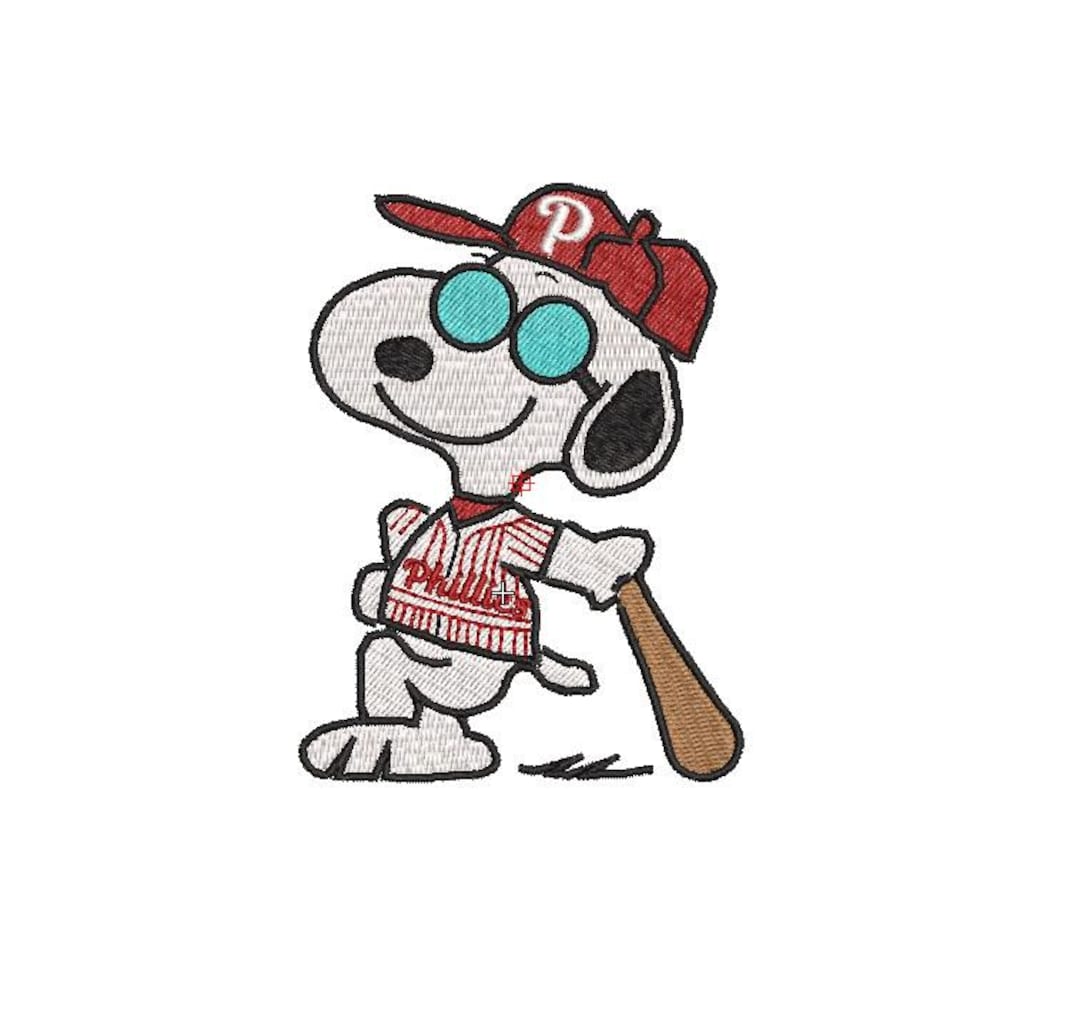 Snoopy Phillies Embroidery - Etsy