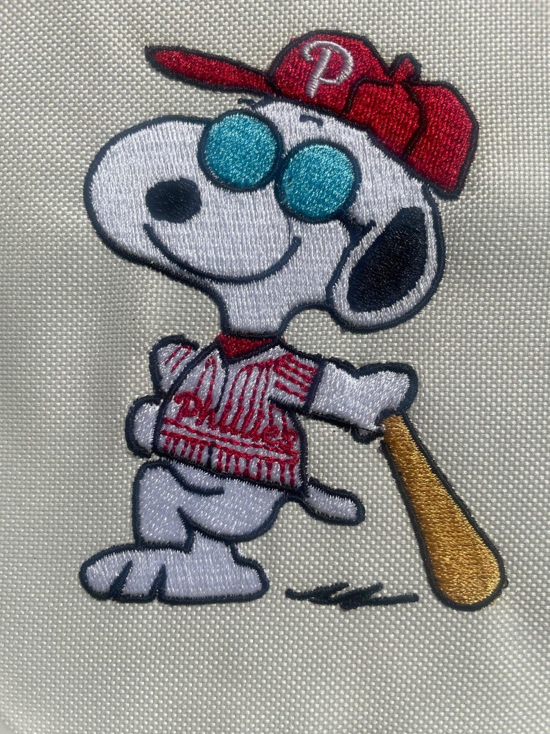 Snoopy Phillies Embroidery - Etsy