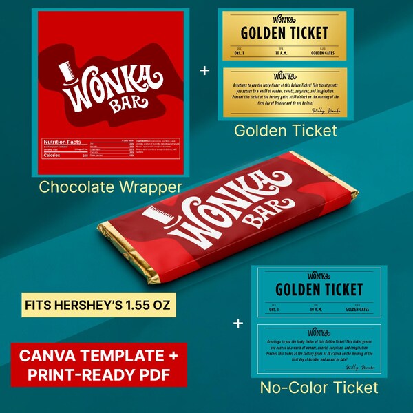 Wonkas Bar Wrapper - Etsy