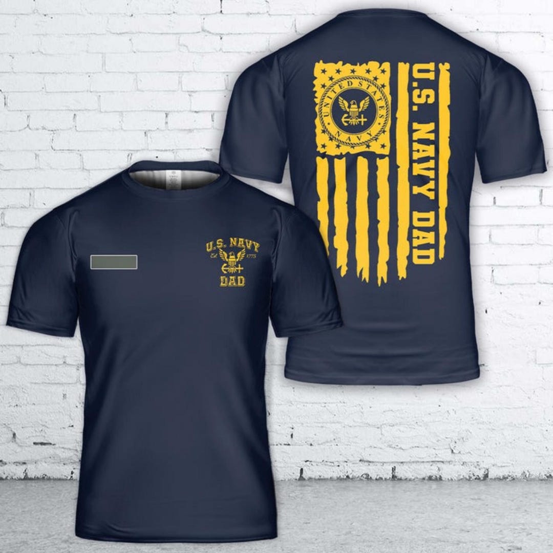 US Navy Dad T-shirt: American Flag Patriotic Veteran Gift - Etsy