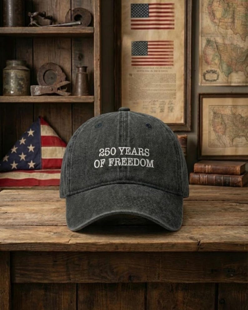 250 Years of Freedom Dad Hat, USA Flag Cap - Etsy