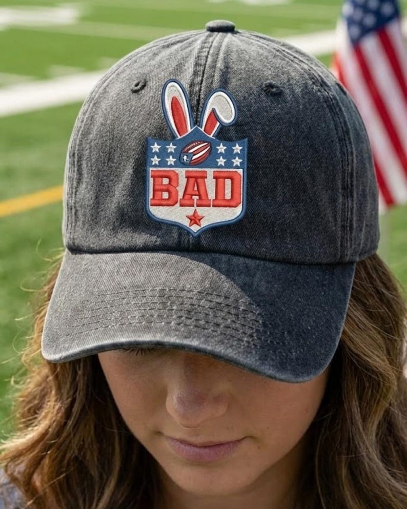 Benito Bunny Fan Cap, Team Bad Benito Bowl Embroidered Cap, Puerto Rico ...