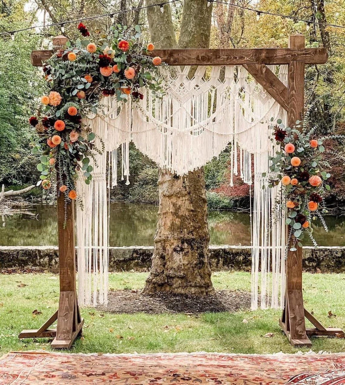 Macramé Backdrop Wedding – Dip-dyed Wal Art Boho Wall Decor Large ...