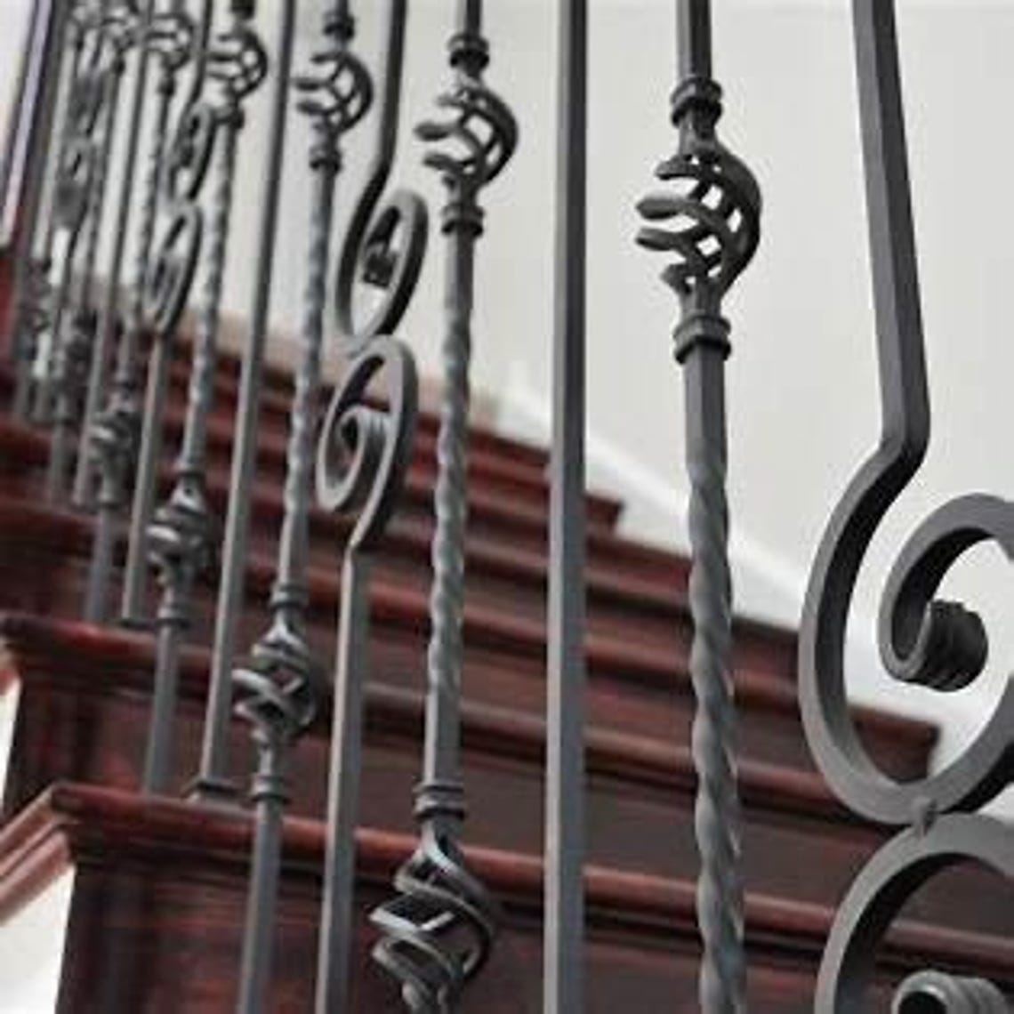 Hand-forged Wrought Iron Balusters – Custom Stair Railing Spindles ...