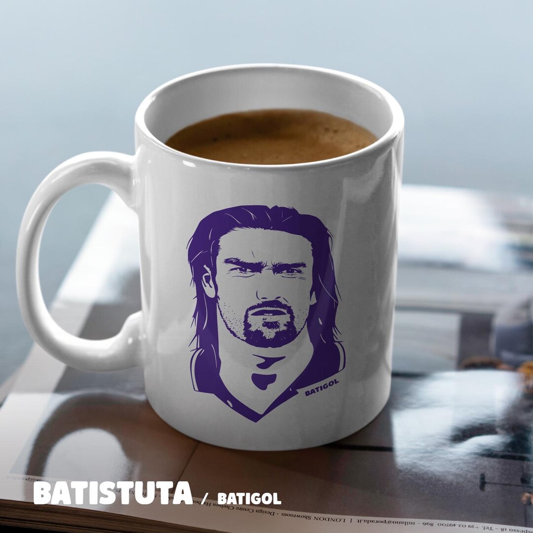 Gabriel Batistuta Mug – Batigol Fan Art – Fiorentina Legend – Ceramic ...