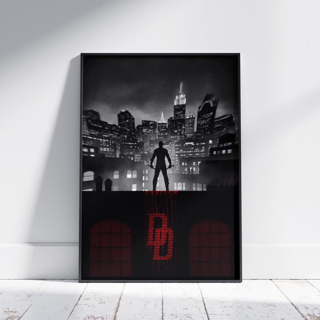 Daredevil Marvel Poster | Superhero Comic Print | High-res Digital ...