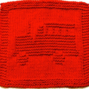 Large Knitting Cloth Pattern - FIRE TRUCK - PDF - Etsy