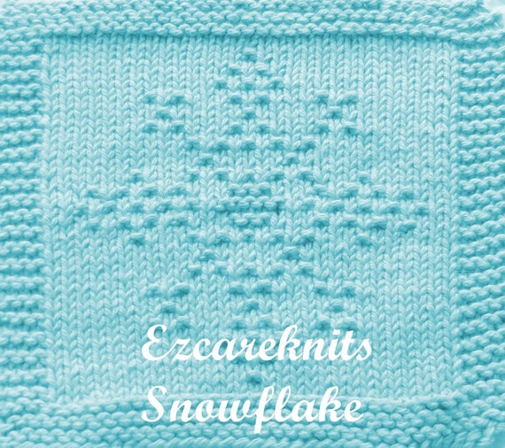 Knitting Cloth Pattern SNOWFLAKE - Etsy