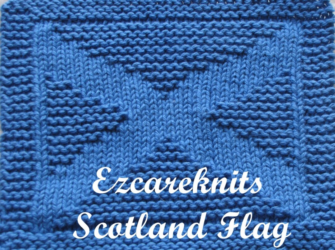 Knitting Cloth Pattern - SCOTLAND FLAG - PDF - Etsy