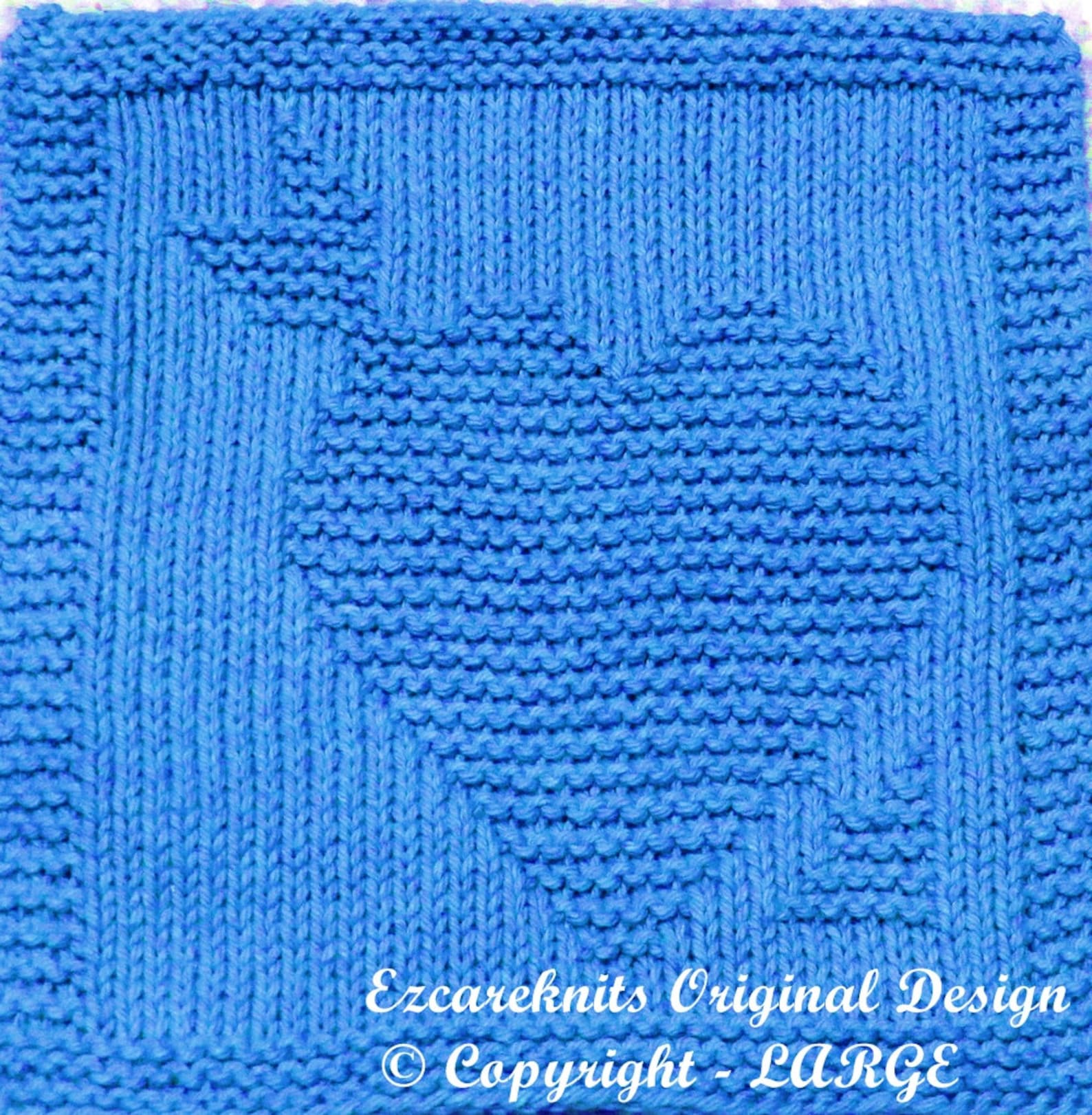 Large Knitting Cloth Pattern HEART and ARROW PDF - Etsy