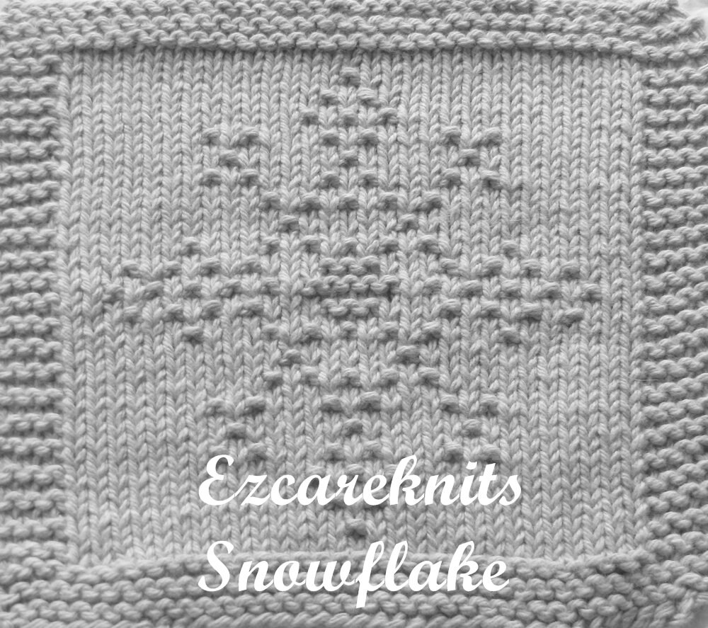Knitting Cloth Pattern - SNOWFLAKE - Etsy