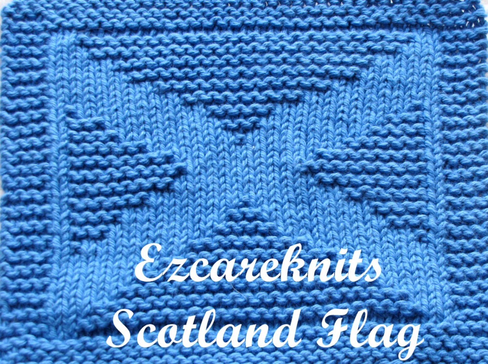 Knitting Cloth Pattern - SCOTLAND FLAG - PDF - Etsy