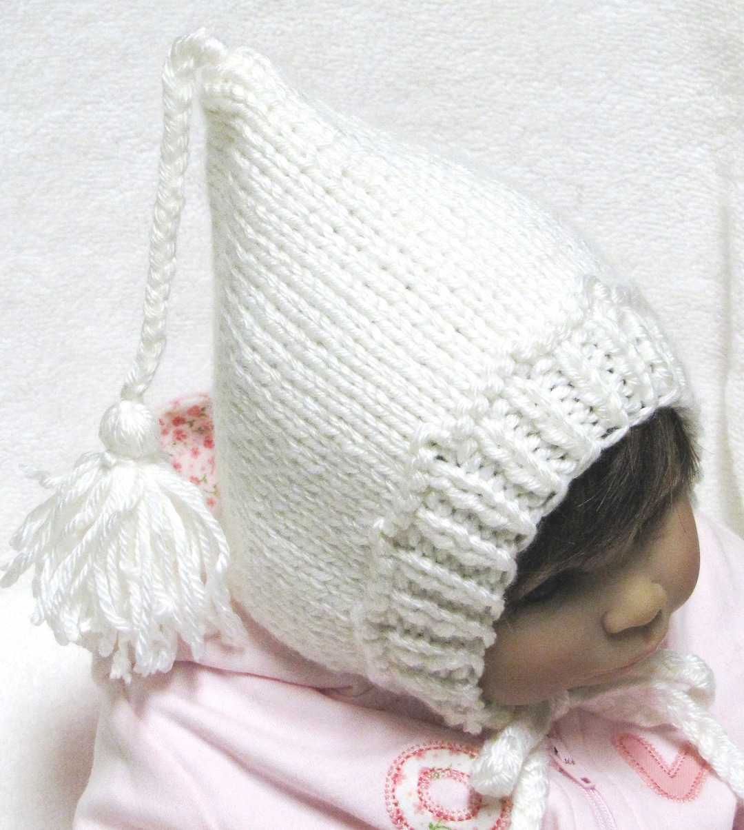 Pixie Baby Hat Knitting Pattern With Tassel in 3 Sizes - PDF - Permission to Sell Your Knits - Etsy