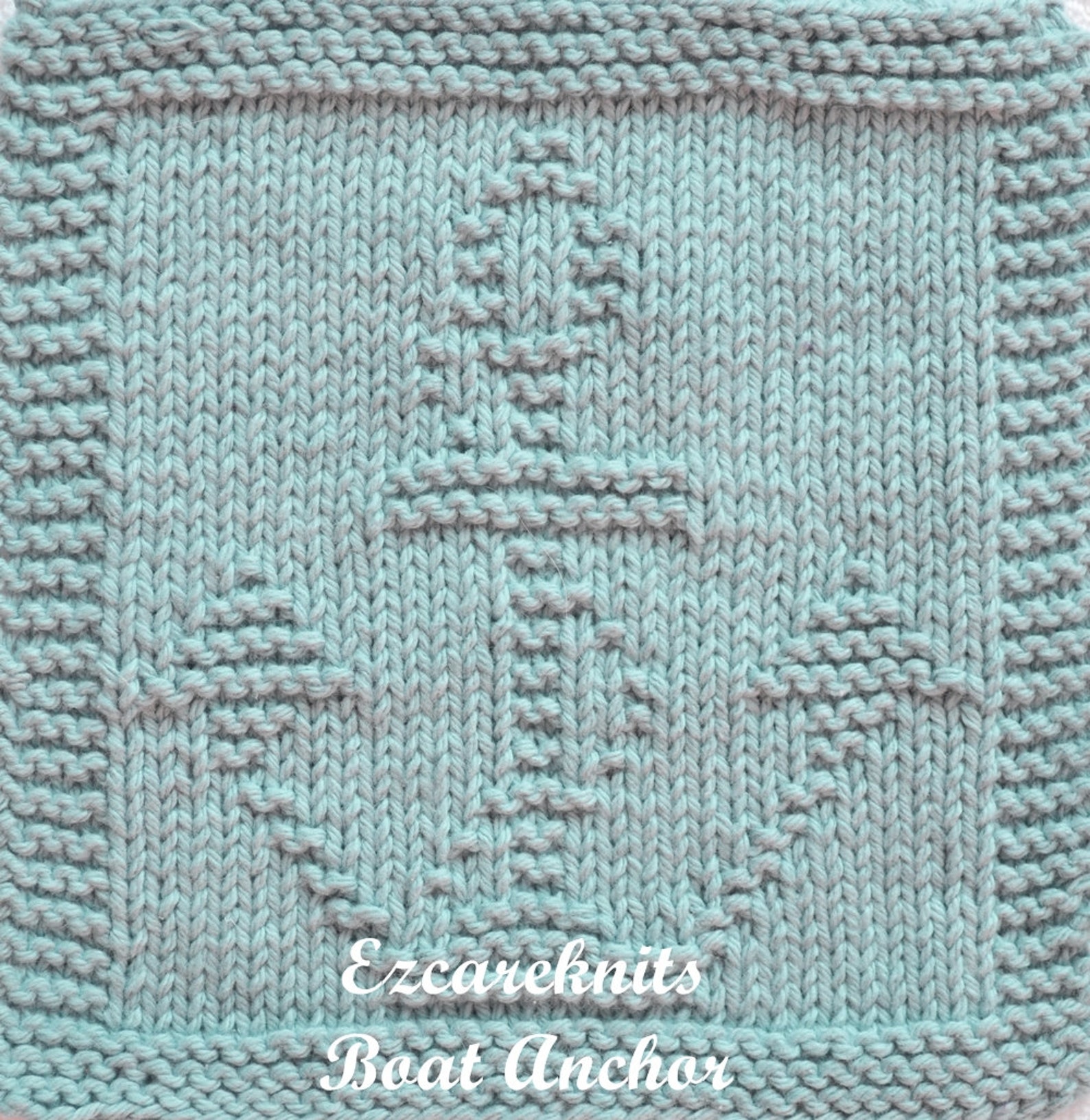 BOAT ANCHOR Knitting Pattern Face Cloth Spa Cloth Blanket - Etsy