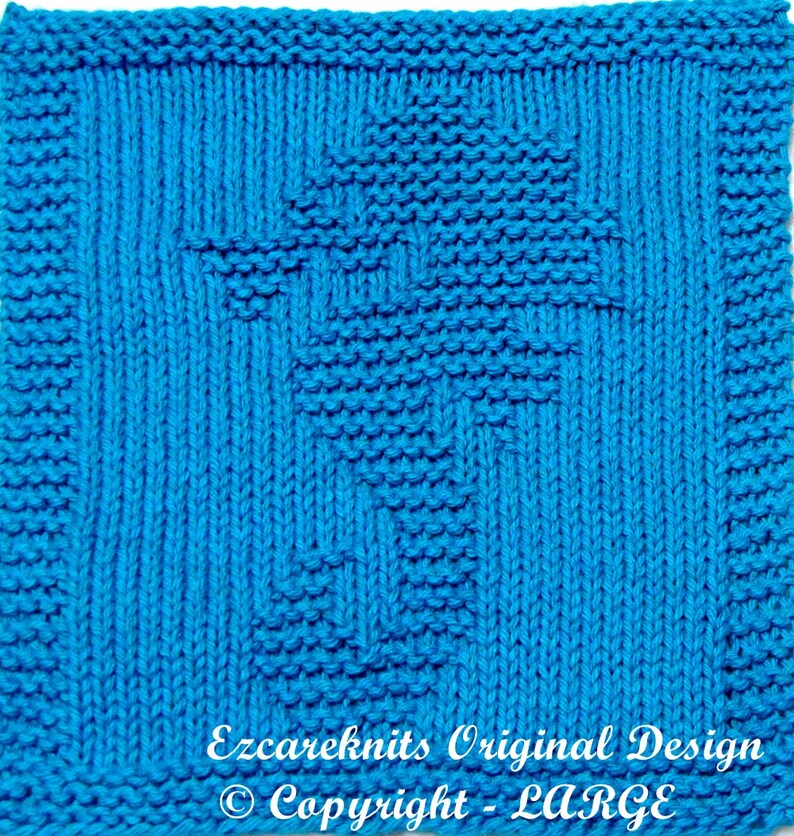 Knitting Cloth Pattern LARGE SEAHORSE PDF - Etsy