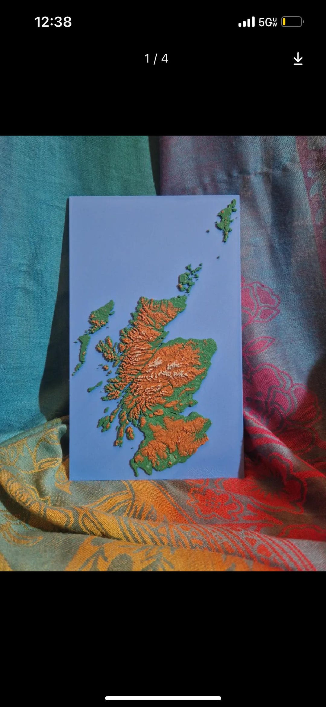 3D Printed Scotland Topographic Map- Unique Scottish Highlands Gift - Etsy