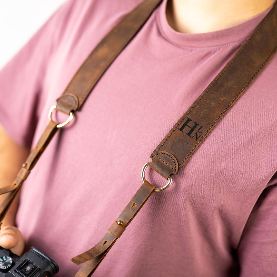 Initials Camera Strap, Custom Gift, Leather Strap, Camera Strap ...