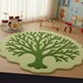Tree-shaped Kids Rug – Hand-tufted Nature Play Mat | Green Abstract ...