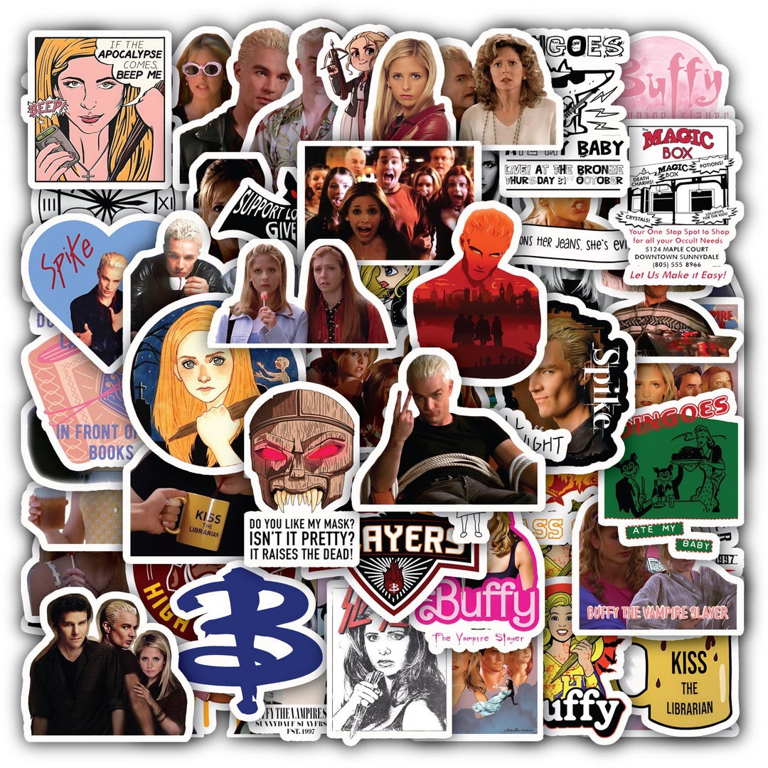 Buffy Horror Fans Stickers Sheet the and Vampire Watch Party Kits ...