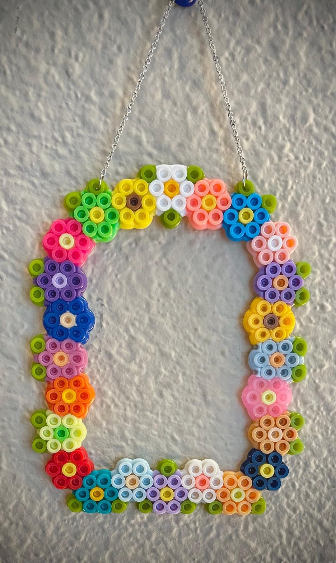 Colorful Floral Perler Instax Mini Frame | Kawaii Hanging Photo Display ...