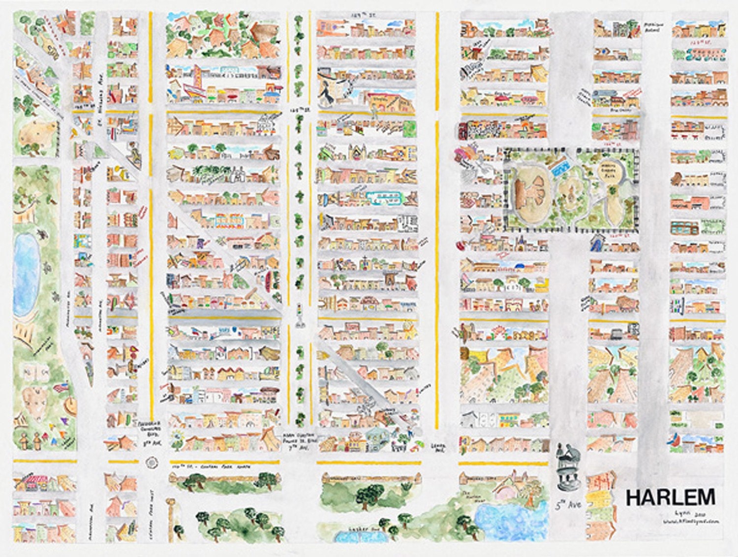 The Harlem Map (NYC) - Etsy