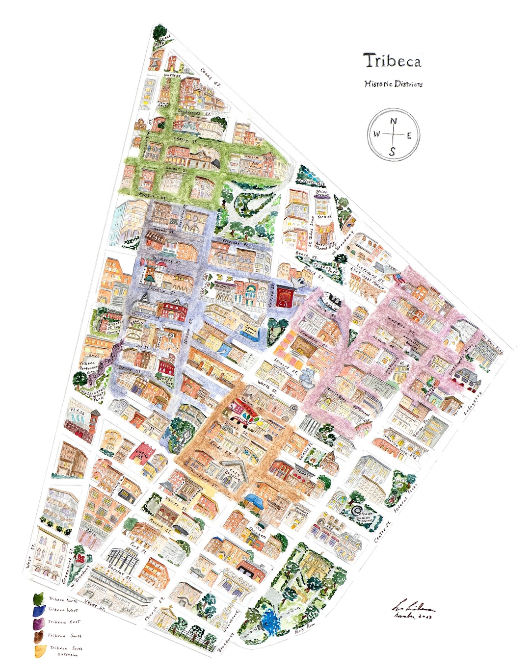 The Five Historic Districts of Tribeca - Etsy