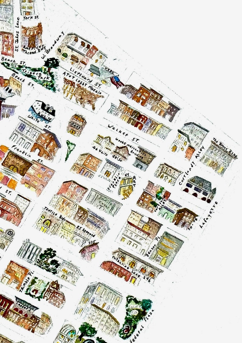 Tribeca Map NYC - Etsy
