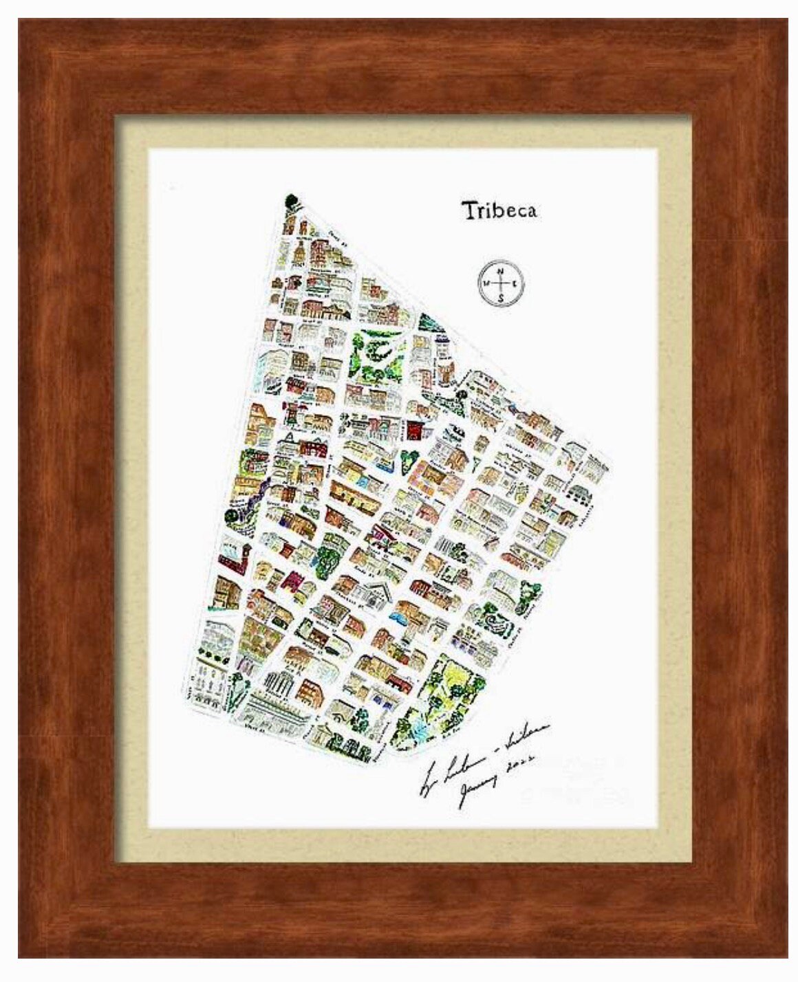 Tribeca Map NYC - Etsy