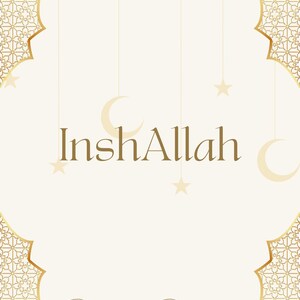 Bismillah, Alhamdulillah & Inshaallah – Set of 3 A4 Printable Islamic ...