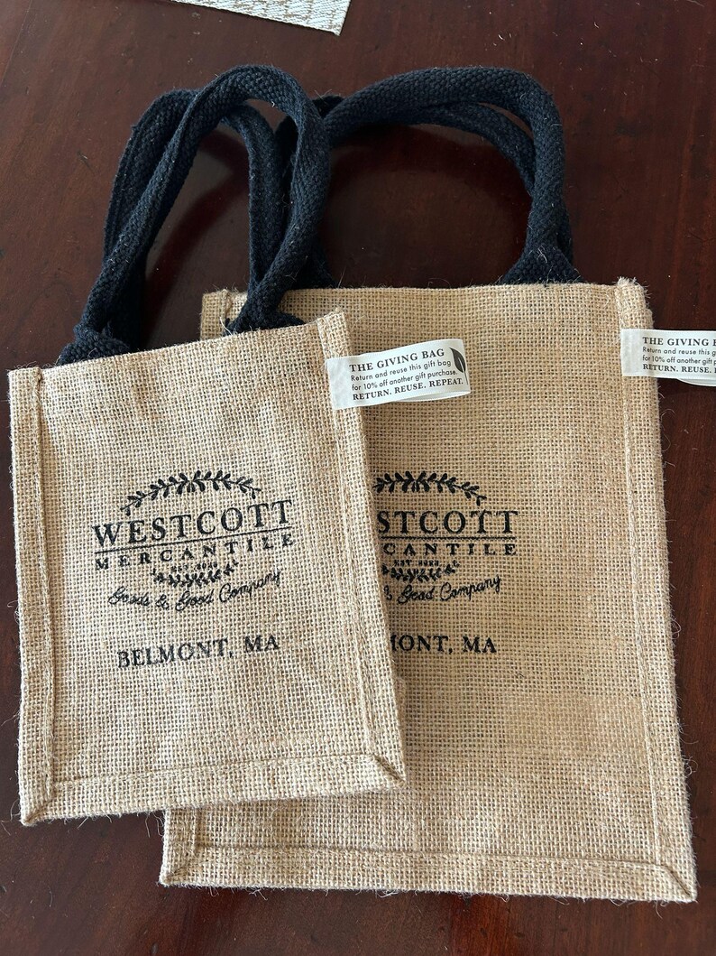 Personalized Burlap Tote Bag Large Size - Custom Jute Gift, Wedding ...