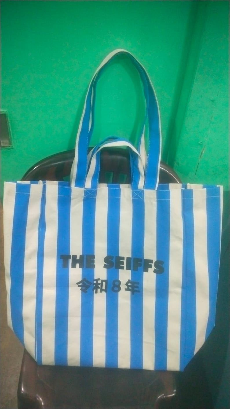 Customizable Handmade Striped Canvas Tote Bag Original - Any Color - Etsy