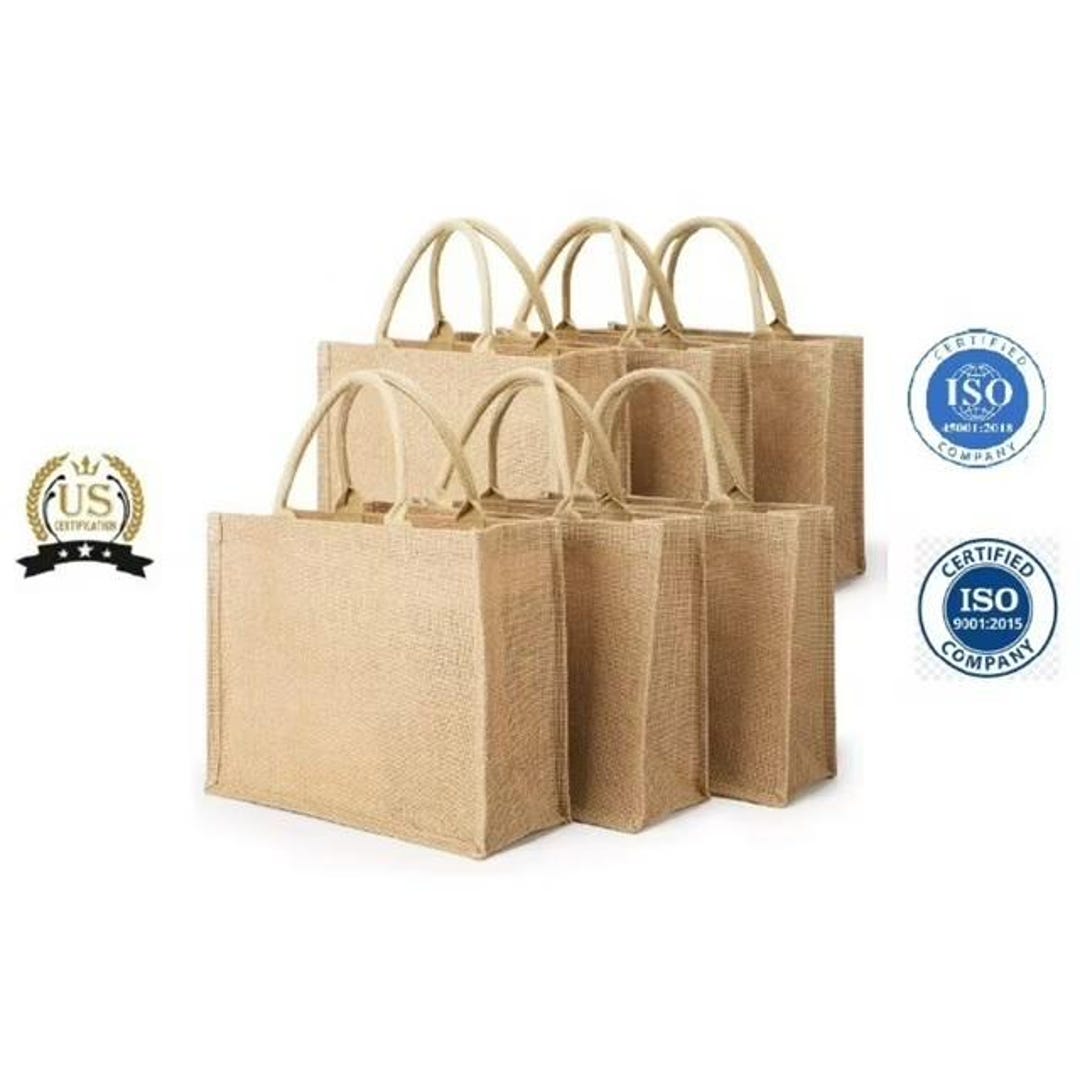 Personalized Burlap Tote Bag Large Size - Custom Jute Gift, Wedding ...