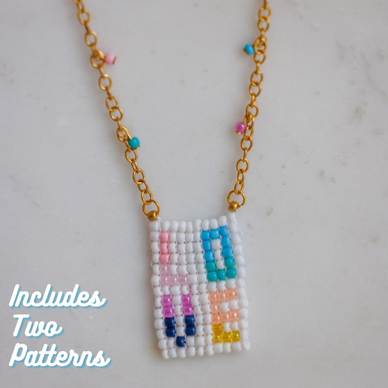 Beaded Pixel Charm Tutorial PDF – Step-by-step Customizable Square ...