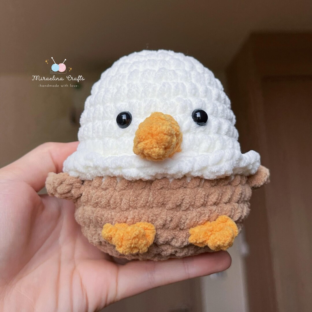 Baby Eagle Crochet Pattern PDF, Easy Animal Toy for Beginner, Chubby ...