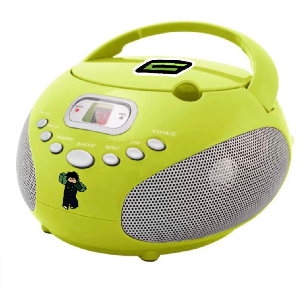 Roblox Portable CD Boombox AM/FM Radio - Calvin/green - Etsy