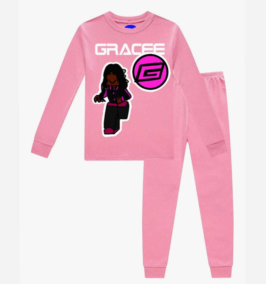 Roblox Kids Pajamas Set - Pink/girls/long Sleeve - Etsy