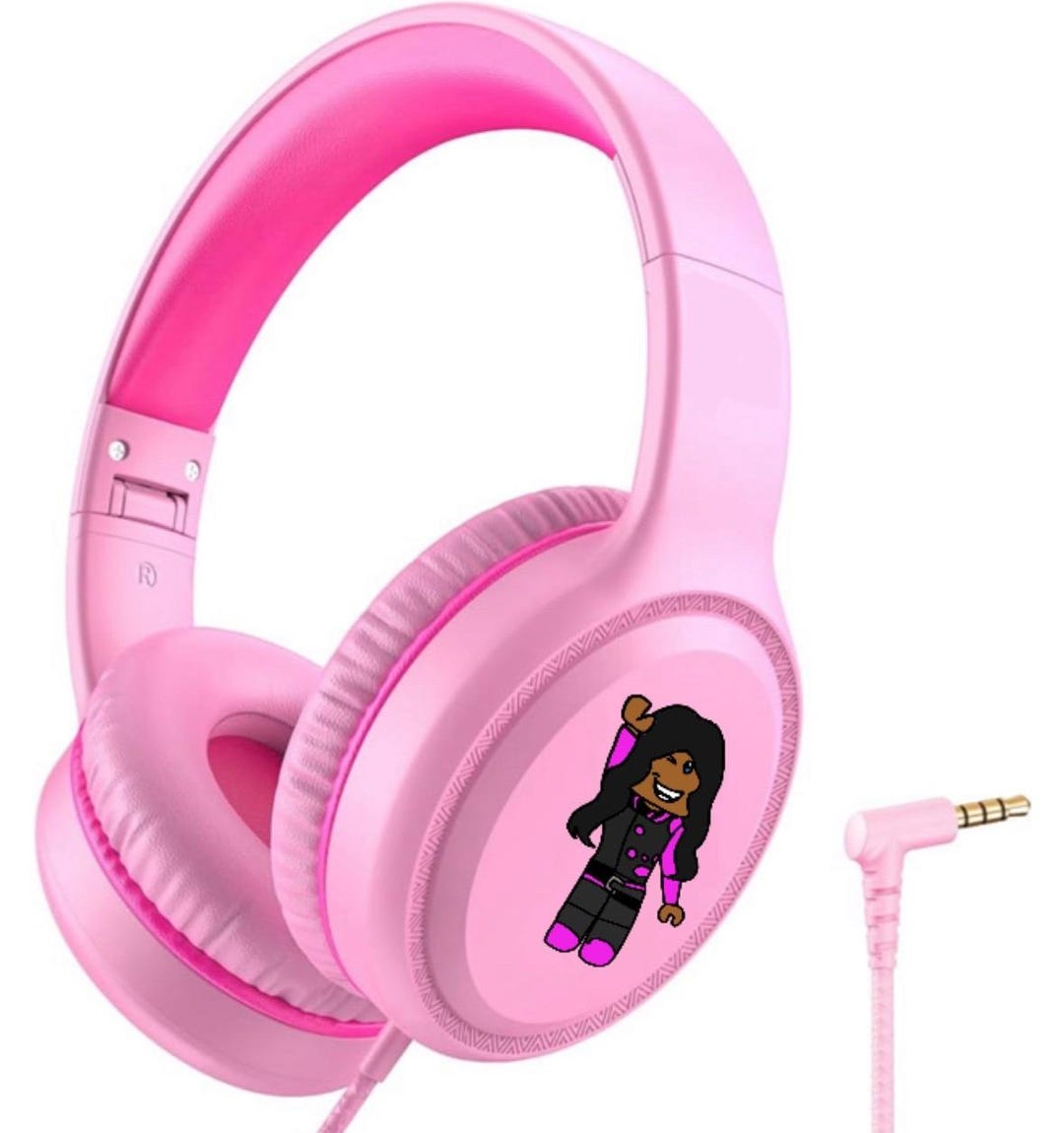 Roblox Headphones Girls Pink/fuchsia Portable Laptop Computer Tablet ...