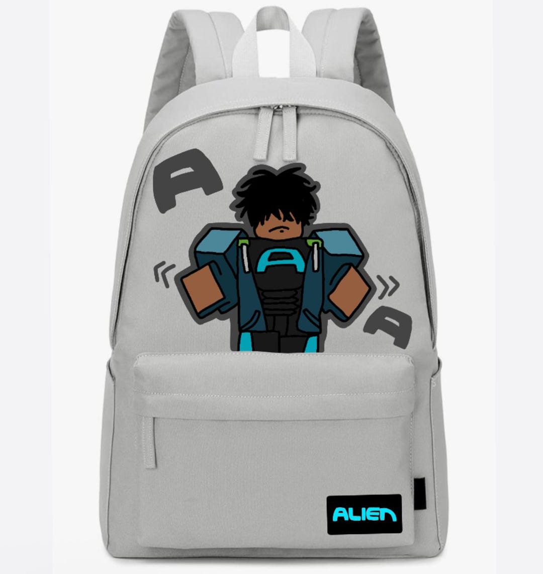 Roblox Kids Light-up Backpack - Gray/black - Etsy