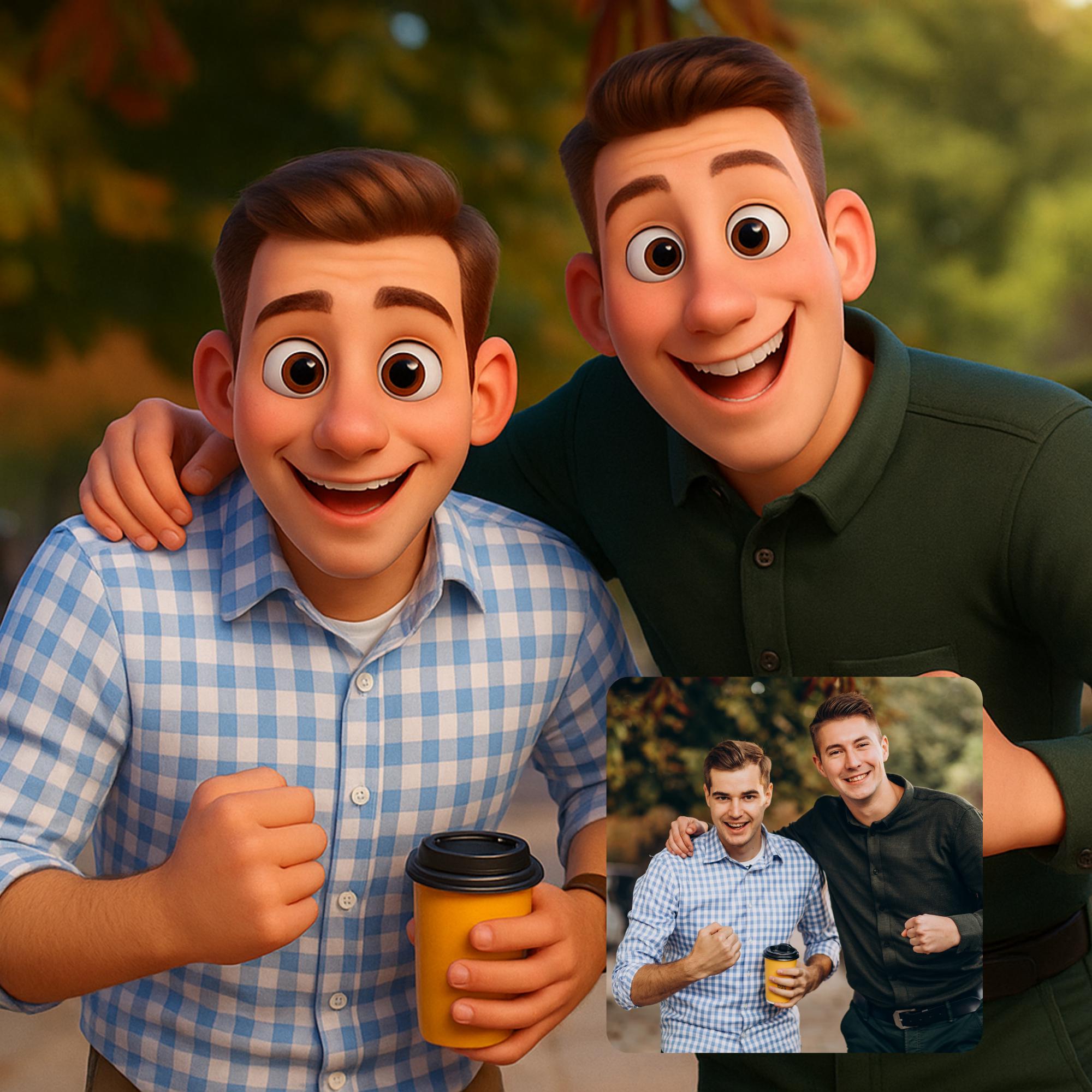 Custom Pixar Style Portrait: Personalized 3D Cartoon Art (digital ...