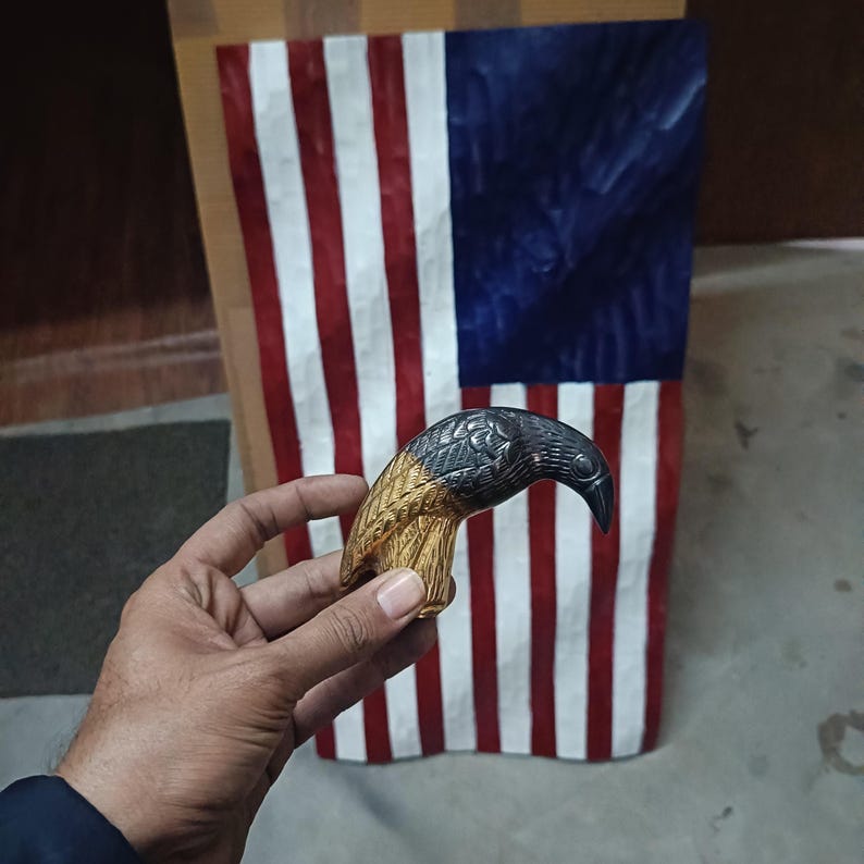 Brass Raven Crow Head Handle for Walking Stick Canes Only Handle 11 Cm ...