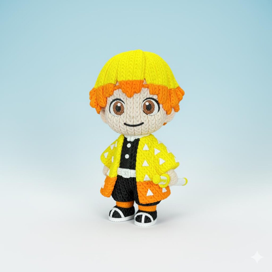 Zenitsu au Crochet – Figurine Demon Slayer 3D Kawaii en PLA - Etsy France