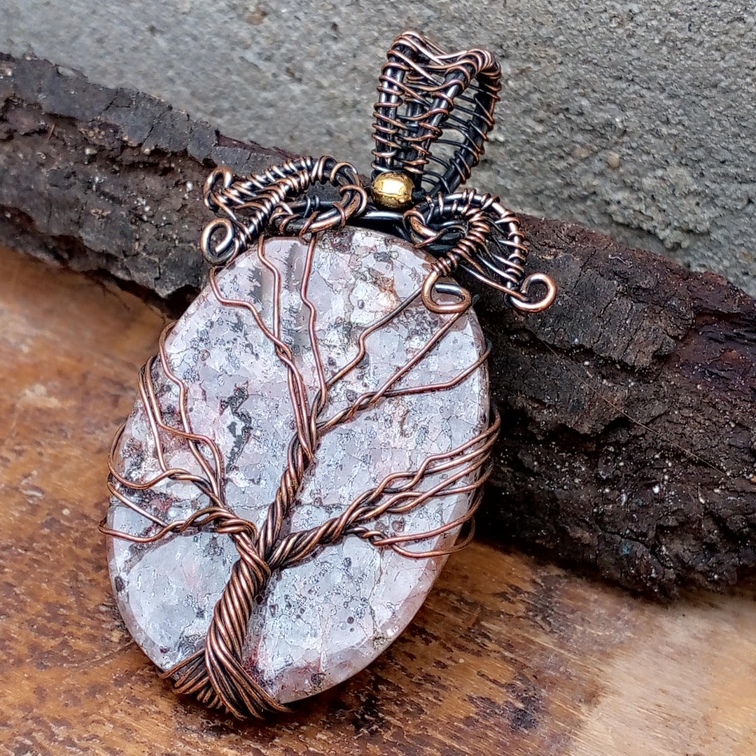 Tree of Life Necklace/ Statement Wire Wrapped Pendent/pure Copper ...