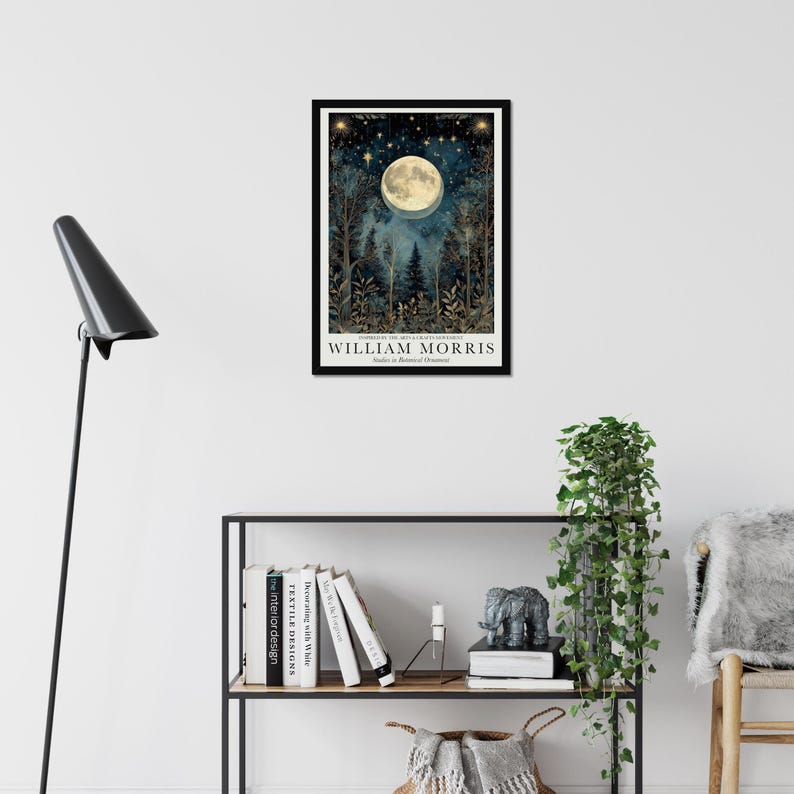 William Morris Moon and Stars Cotton Prints Collection, Fine Art ...