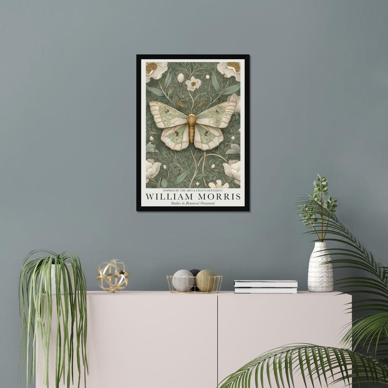 William Morris Floral Butterfly Cotton Prints Collection, Fine Art ...