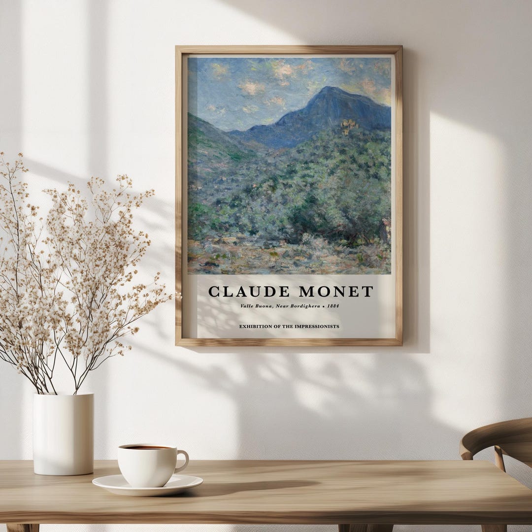 Claude Monet Valle Buona Scenic Painting Print, Fine Art Exhibition ...